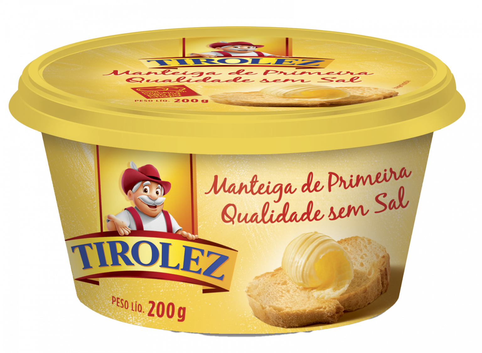 Manteiga Sem Sal Tirolez 200g | MegaG Alimentos